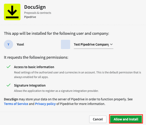 Pipedrive integration: DocuSign - Knowledge Base | Pipedrive